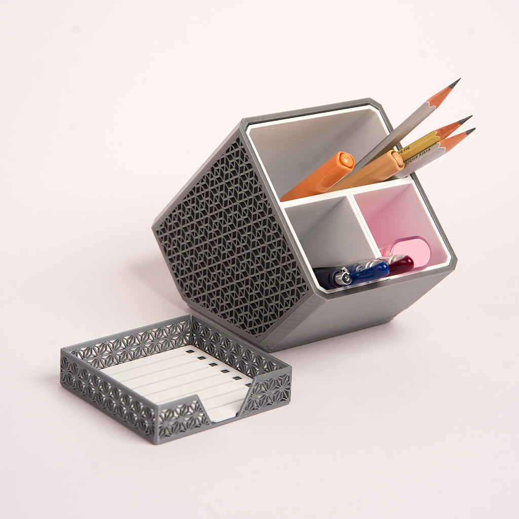 Geometric Luxe Desk Organizer – Designer Pen Holder India – LayerStory